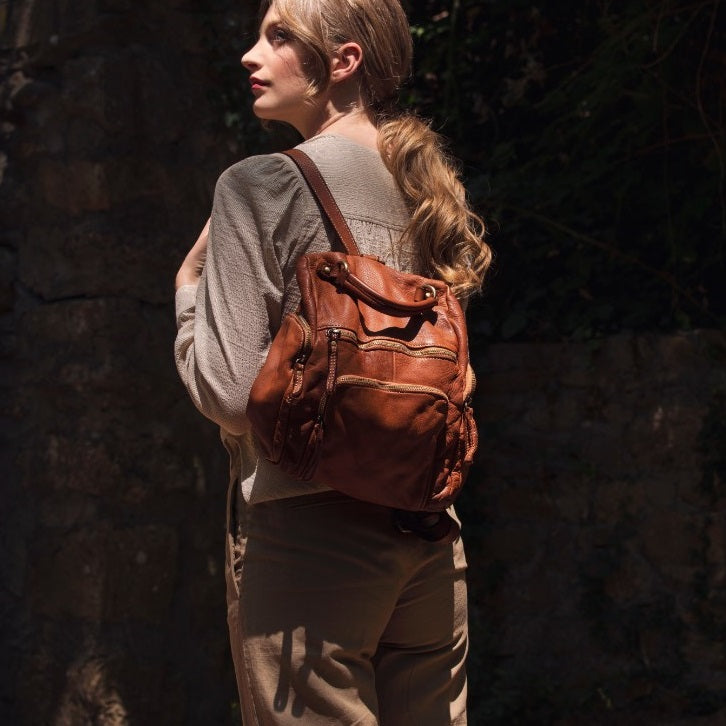 Leather backpacks for women men unisex. Leather backpack bags in one ...